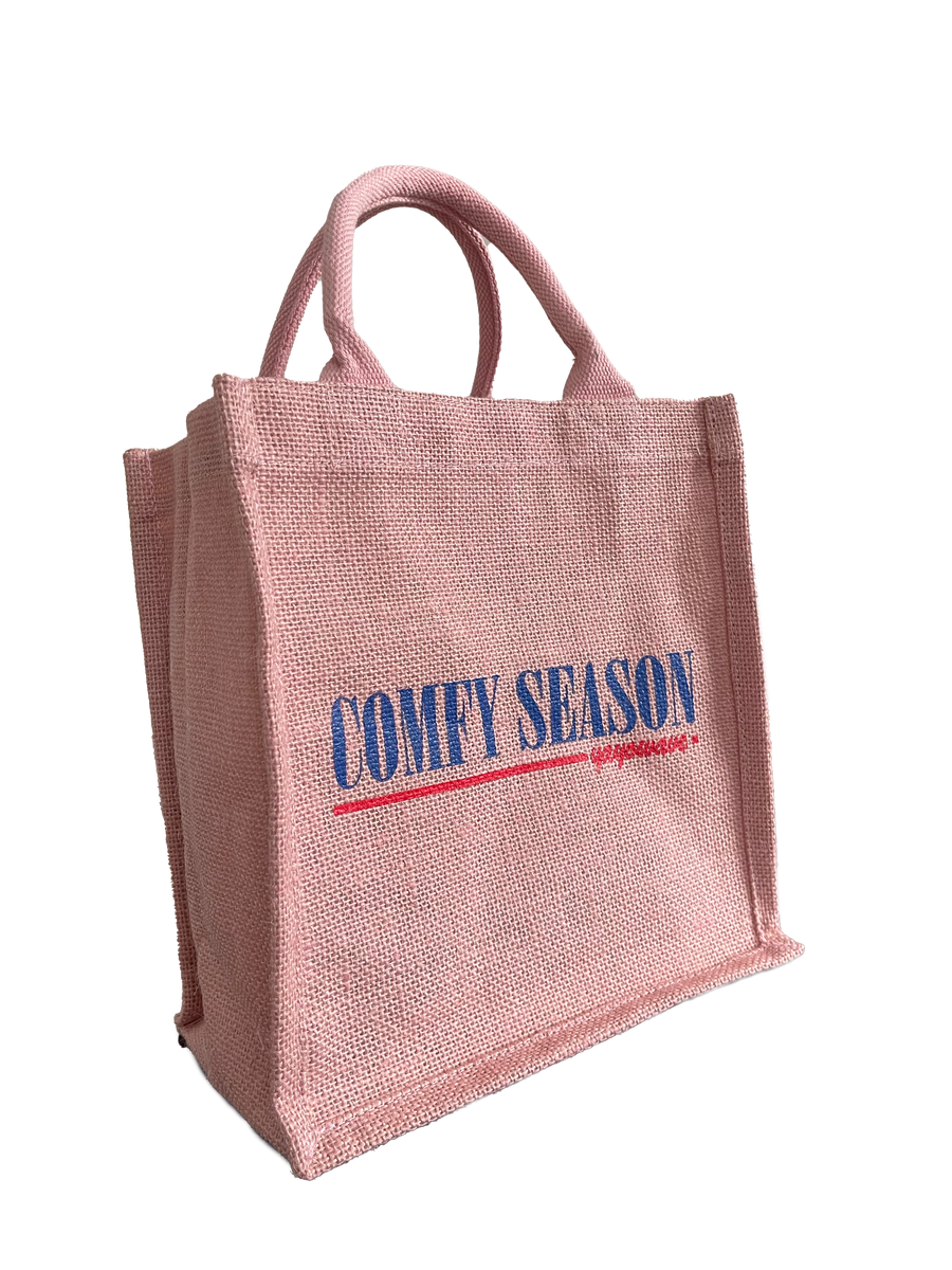 MILLENNIAL PINK JUTE BAG – Faberyayo